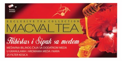 ČAJ HIBISKUS&ŠIPAK SA MEDOM EXCLUSIVE MACVAL 50G