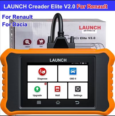 Novo - LAUNCH X431 Creader Elite 2.0 OBD2 Renault