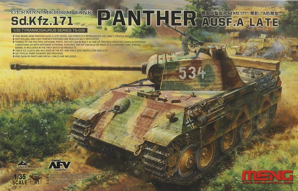 MENG MODEL 1/35 German Medium Tank Sd.Kfz. 171 Panther Ausf. A Late