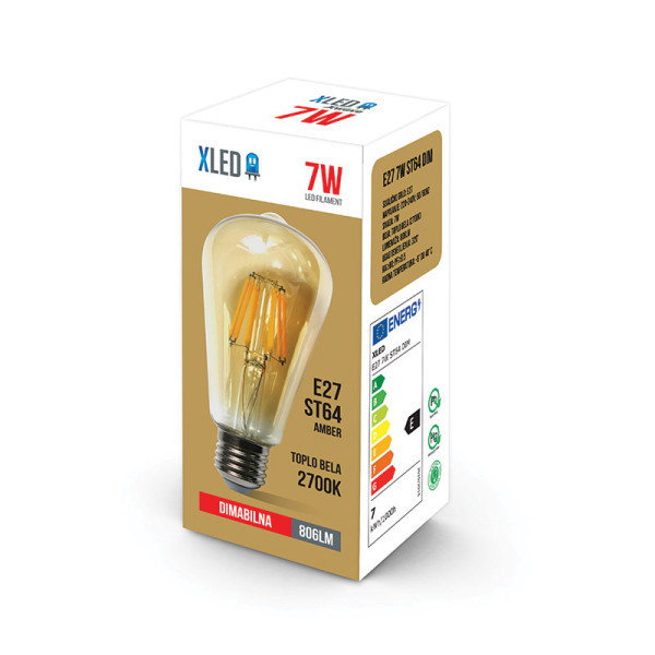 XLED E27 7W ST64 DIM