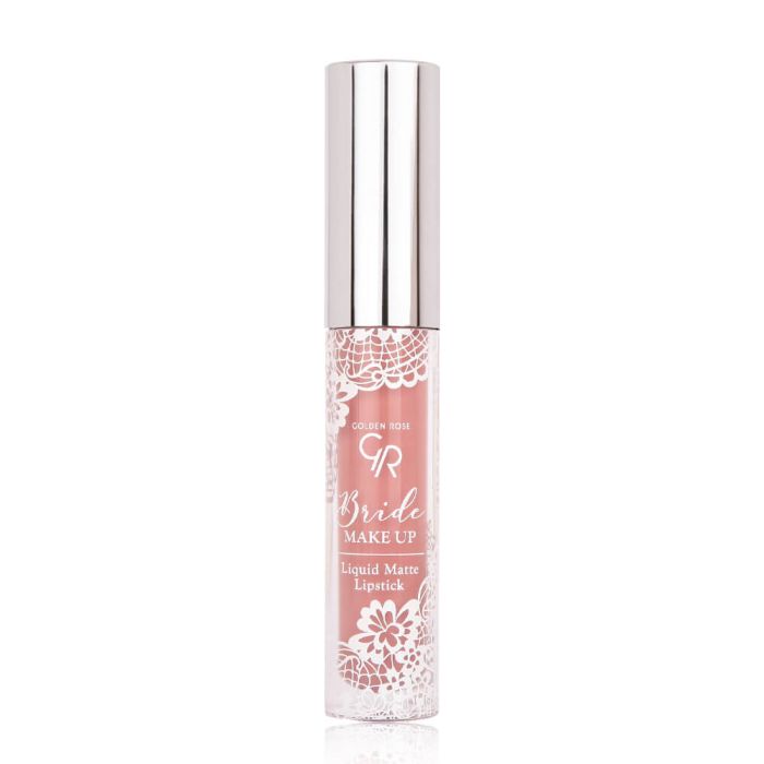 Golden Rose Bride Make up Liquid Matte Lipstick 01 crush