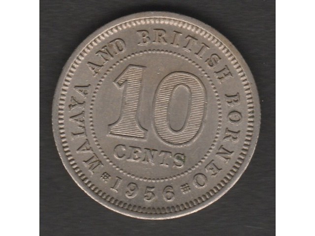 10 Cents - 1956 - Malaya and British Borneo