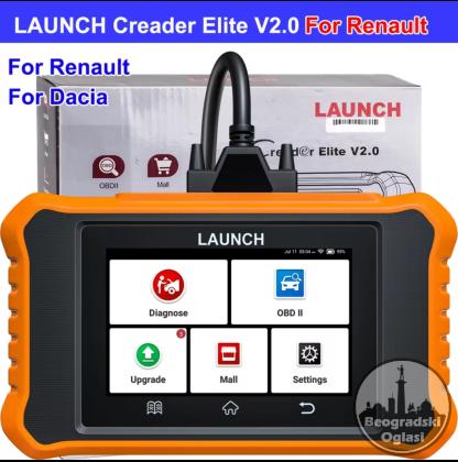 Novo - LAUNCH X431 Creader Elite V2.0 OBD2 za Renault i Dacia ECU Coding