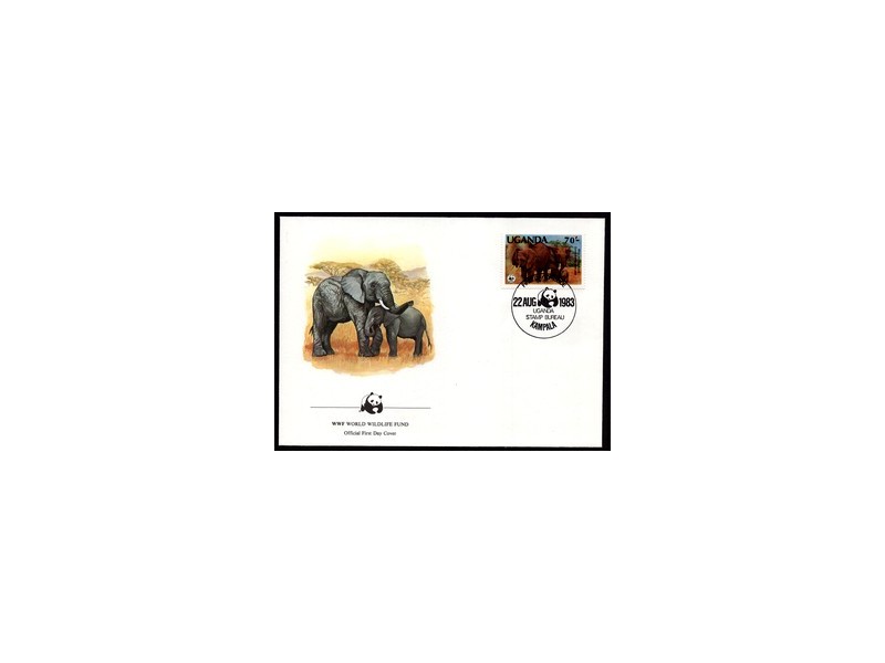 Uganda FDC 1983. WWF