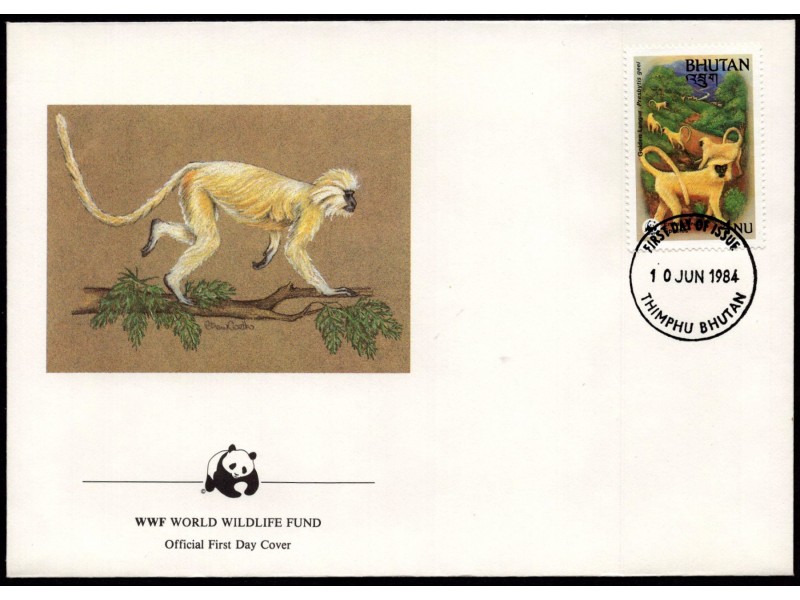 Bhutan FDC 1984. WWF