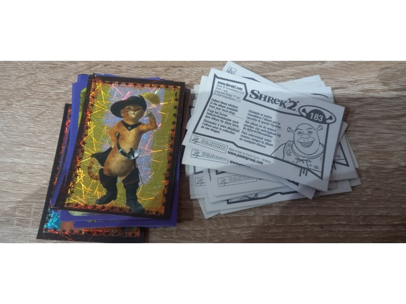 211 različitih Sličica Shrek 2 Panini