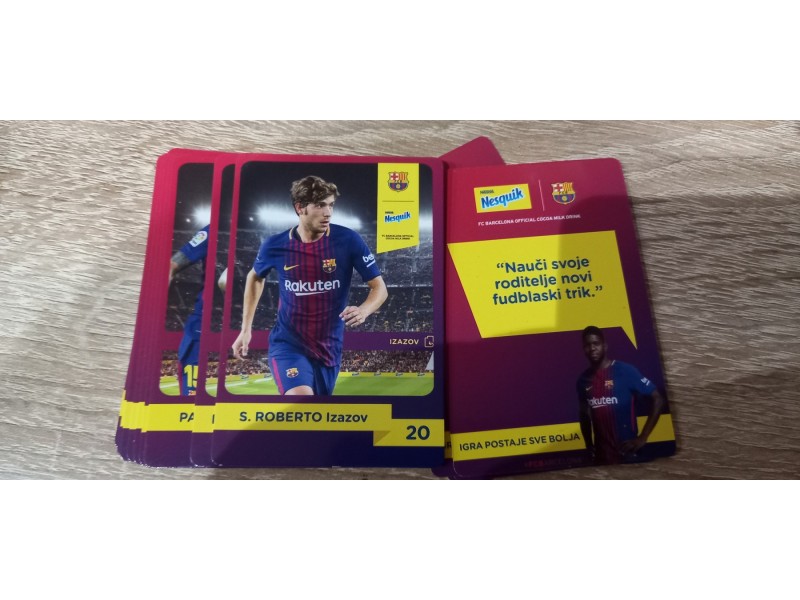 15 različitih kartica Nesquik FC Barcelona
