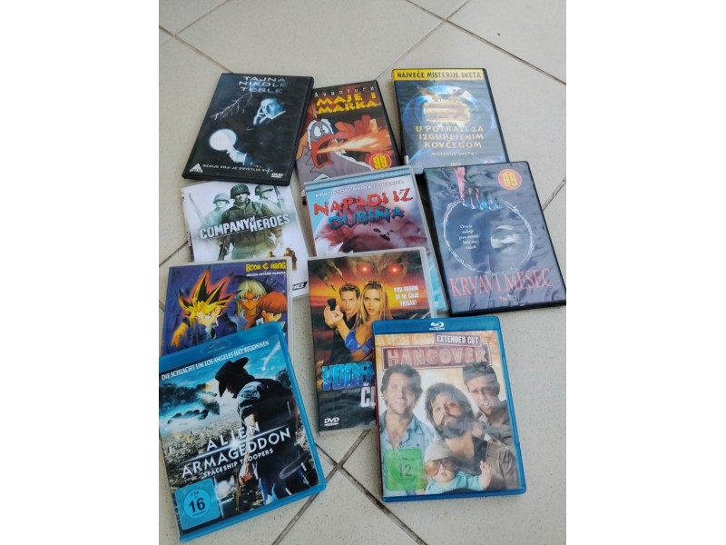 Lot DVD,Blu-Ray filmova i jedna igrica