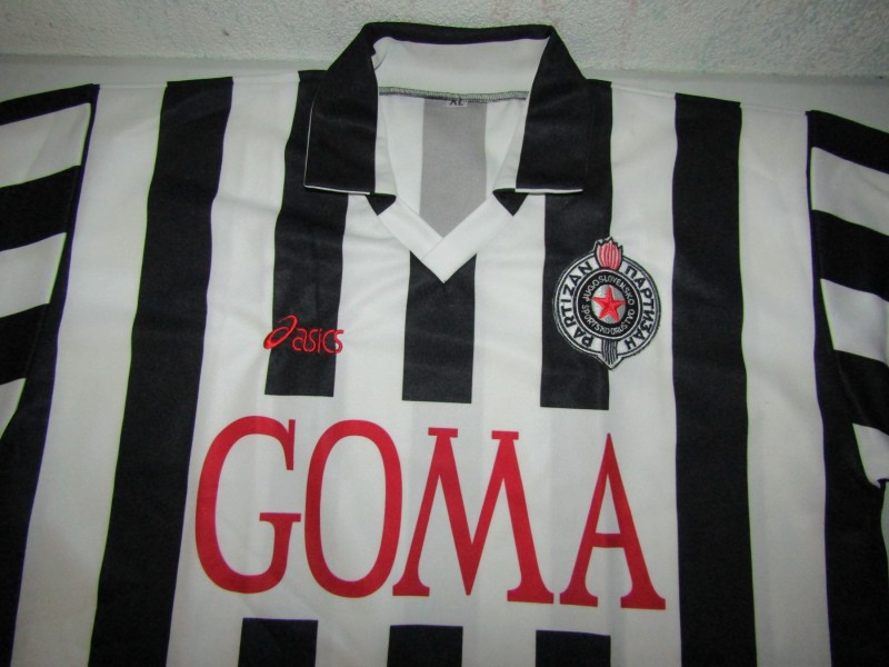 FK Partizan Asics fudbalski dres Goma retro XL novo!