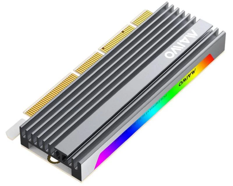 Adapter M.2 NVMe na PCI-Express RGB Alu heatsink, KT058