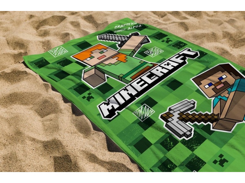 *NOV VELIKI MINECRAFT PEŠKIR ZA PLAŽU I KUPANJE 70x140*