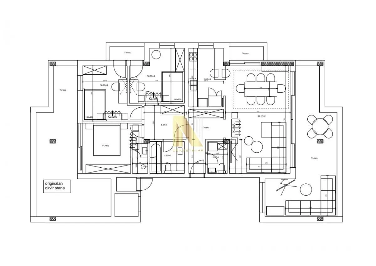 Prodaja, četvorosoban stan, 167m², Sremska Kamenica, Petrovaradin