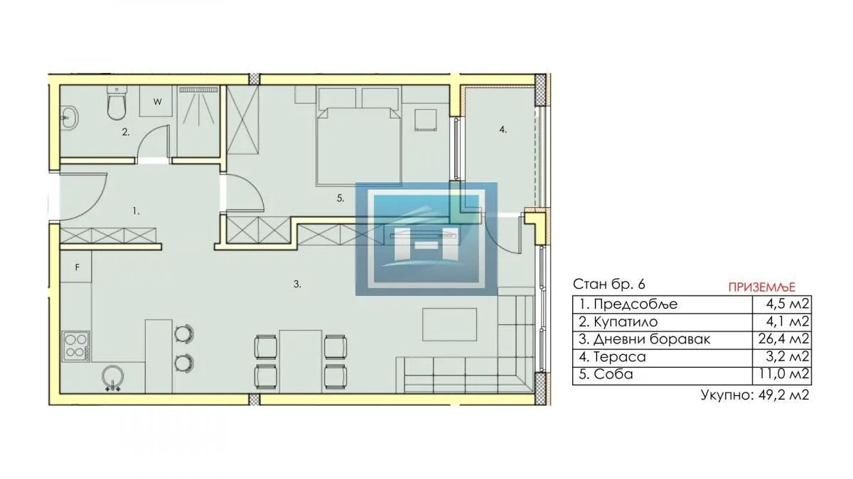Prodaja, jednosoban stan, 49m2, Centar, Jagodina