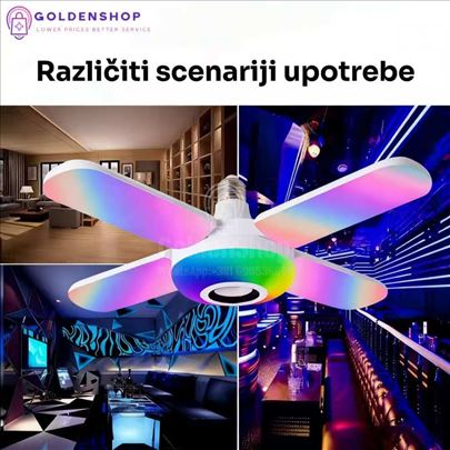bluetooth led rgb zvucnik sijalica luster