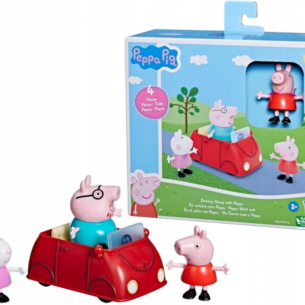Peppa Prase Set auto i 3 figure
