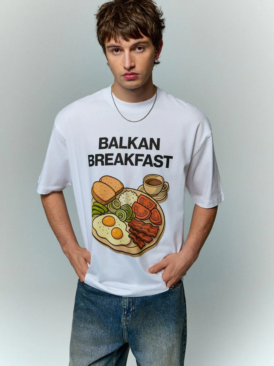 Majica sa printom Balkan Breakfast