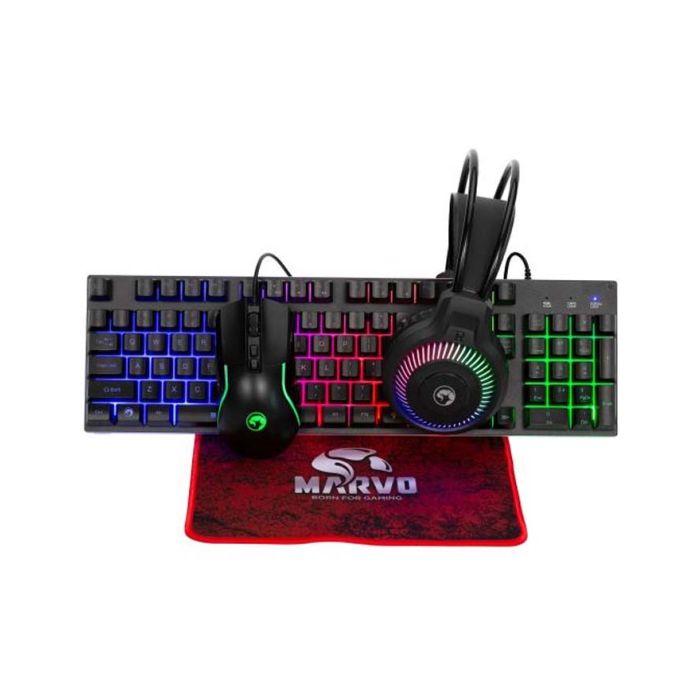 Tastatura + miš + slušalice + podloga Marvo CM416