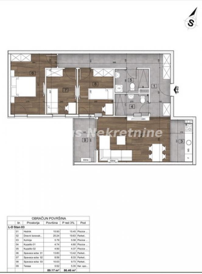 Severni Telep-Lep Četvorosoban stan 87 m2 u Pogodnom kraju-povrat PDV-065/385 8880