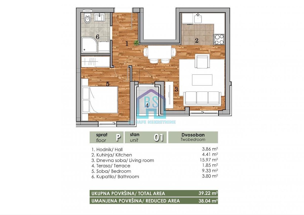 Prodaja, Stan, 39m2 , Telep