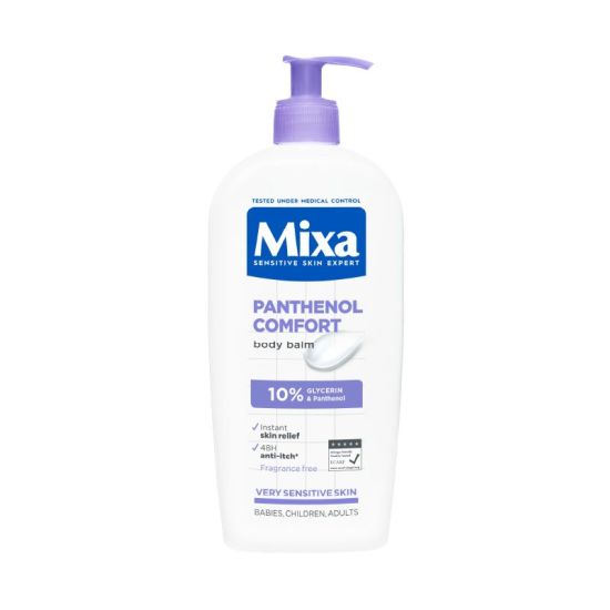 Mixa Panthenol Comfort Umirujuci balzam za telo za osetljivu kožu za bebe, decu i odrasle 400ml