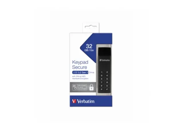 Verbatim Flash Memorija Keypad Secure, USB3.0, 32GB