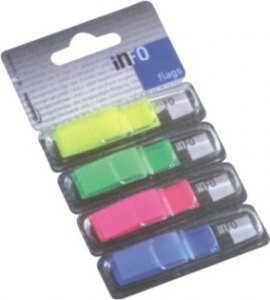 Page marker INFO FLAGS 4x12,5x43 mm, 4x36l, 4 boje sortirano Info Notes