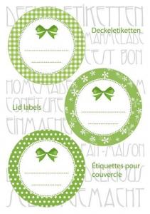 Stikeri VARIO KITCHEN LABELS FOR LID o44 GREEN