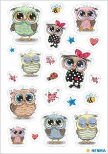 Stikeri MAGIC OWL & FRIENDS, GLITTERY FOIL