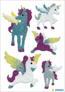 Stikeri MAGIC UNICORN, DIAMOND GLITTERY