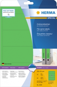 Etikete 192x61, za široki registrator A4/4 1/20 ze Herma