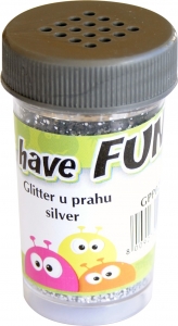 Glitter u prahu 1/1 srebrna Fun Range