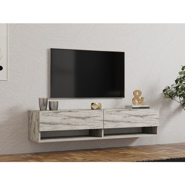 HANAH HOME TV komoda Arges, krem/mermerna