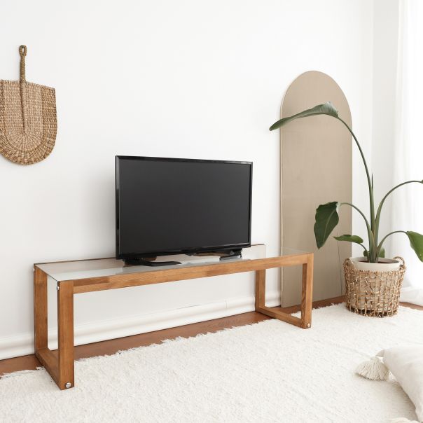 HANAH HOME TV polica Via, tamnobraon