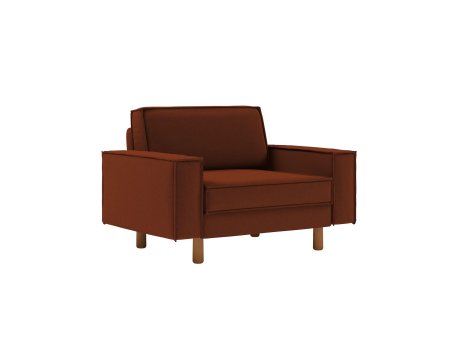 Atelier del Sofa 1-Seat Sofa - fotelja Sparrow Loveseat Tile Red Walnut