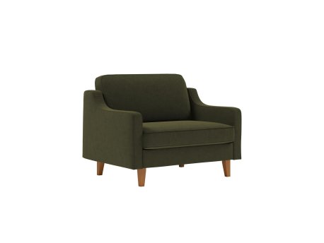 Atelier del Sofa 1-Seat Sofa - fotelja Robin Loveseat Oil Green Walnut