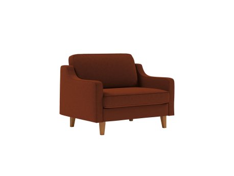 Atelier del Sofa 1-Seat Sofa - fotelja Robin Loveseat Tile Red Walnut