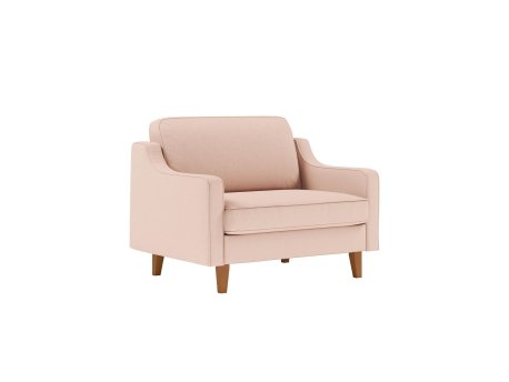 Atelier del Sofa 1-Seat Sofa - fotelja Robin Loveseat Salmon Walnut