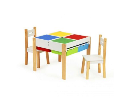 ECO TOYS DJEČIJI SET STO + 2 STOLICE