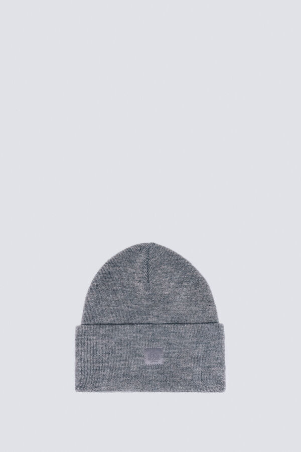 Knitted beanie jersey-knit