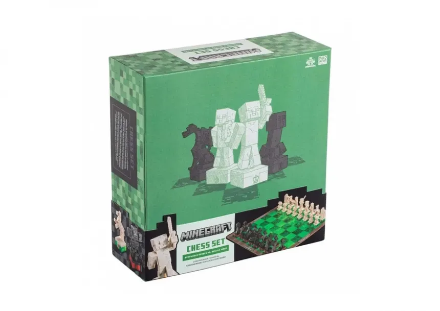 Minecraft - Overworld Heroes VS. Hostile Mobs Chess Set