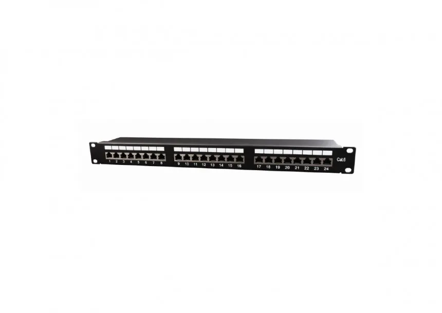 NPP-C624-002 Gembird Cat.6 24 port shielded patch panel, 19 1U 44110