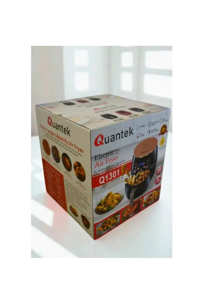 QUANTEK Q1301BK AIR FRYER SA TAJMEROM, LCD, 6L, 1600W, CRNA