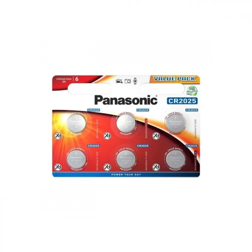 Panasonic baterije Litijum CR-2025 L/6bp