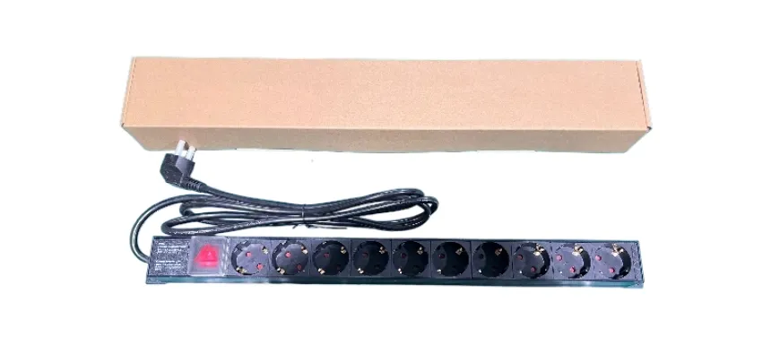 ExeLink Razvodni PDU panel za rack 19 in, sa 10 uticnih mesta, kabl 2m (aluminijum)