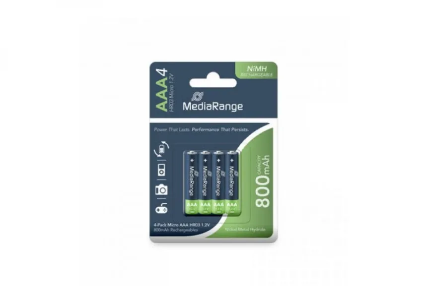 Baterija MEDIARANGE AAA 800mAh AAA-HR3 (HR03) BLISTER 4kom punjive NiMH baterije