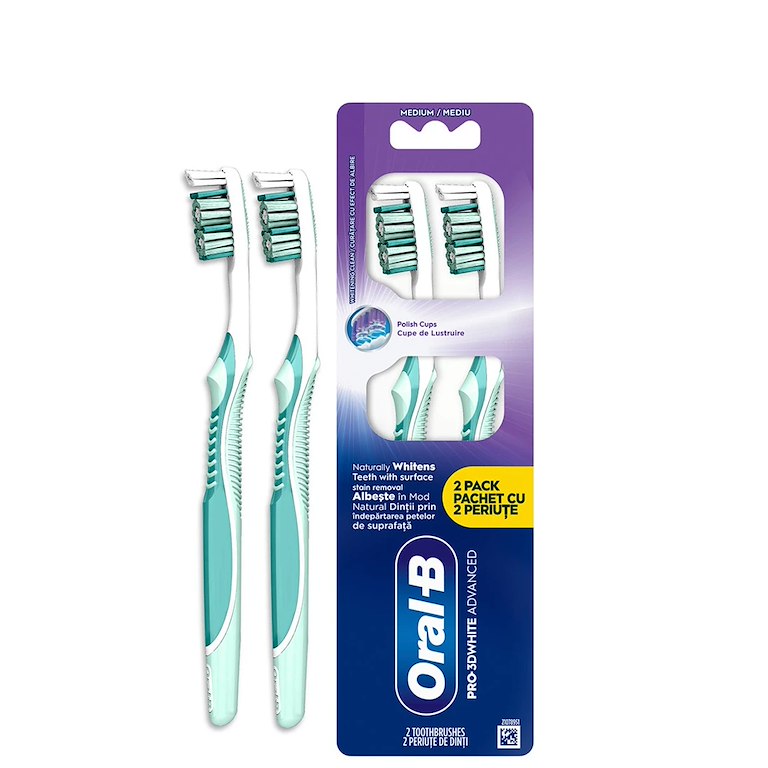 ORAL B ČETKICA PRO 3D WHITE ADVANCED MEDIUM 2KOM