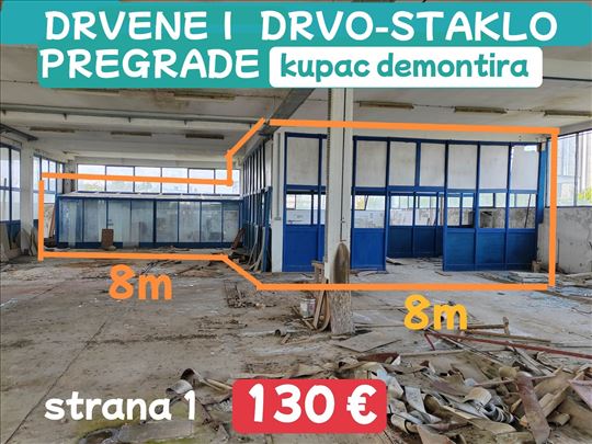 Pregrade drvene i drvo-staklo
