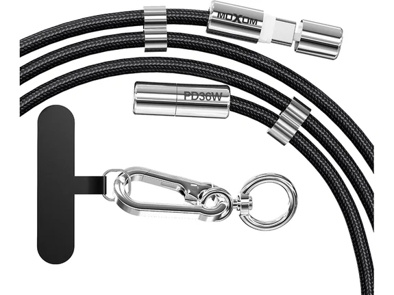 USB data kabal Moxom MX-CB313 Type-C to Lightning strap crni