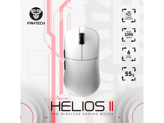 Miš Wireless Gaming Fantech XD3 (V3) 1K Helios II beli