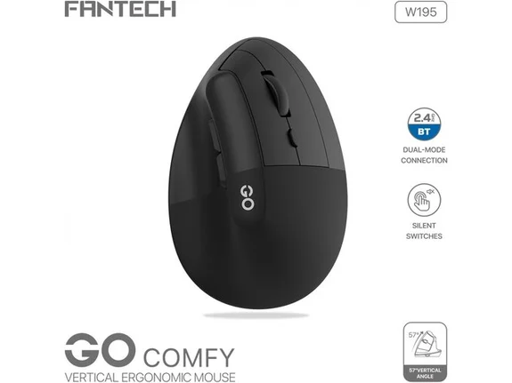 Miš Wireless Fantech W195 GO comfy crni